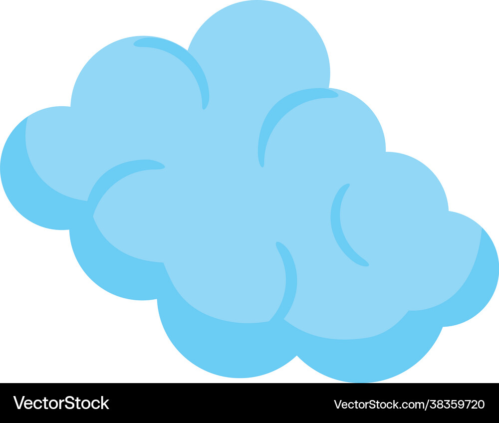 Cloud on white background Royalty Free Vector Image