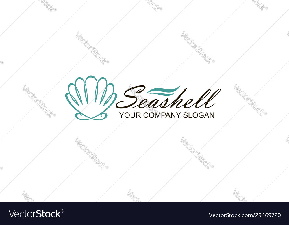 Emblem seashell Royalty Free Vector Image - VectorStock