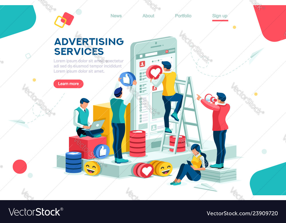 Media network tool concept Royalty Free Vector Image