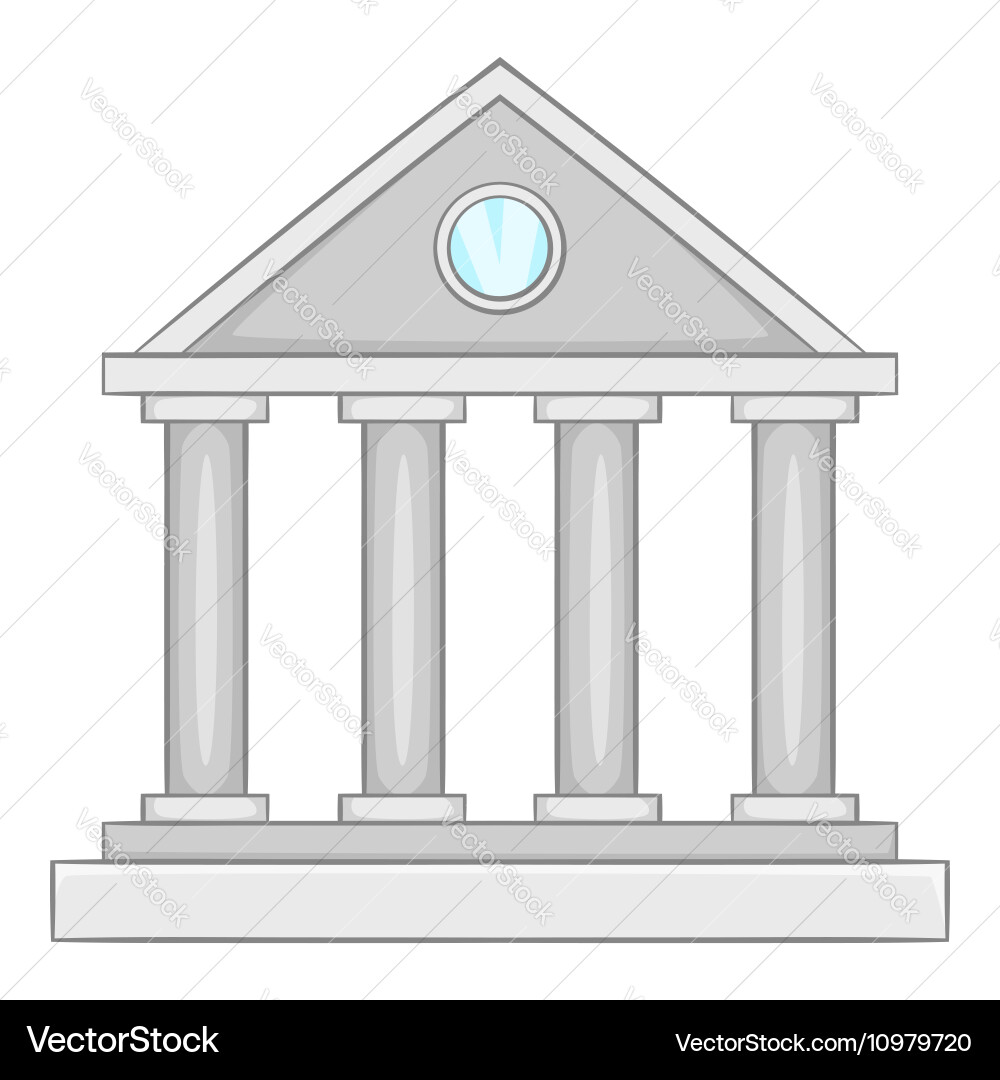 Museum building icon cartoon style Royalty Free Vector Image