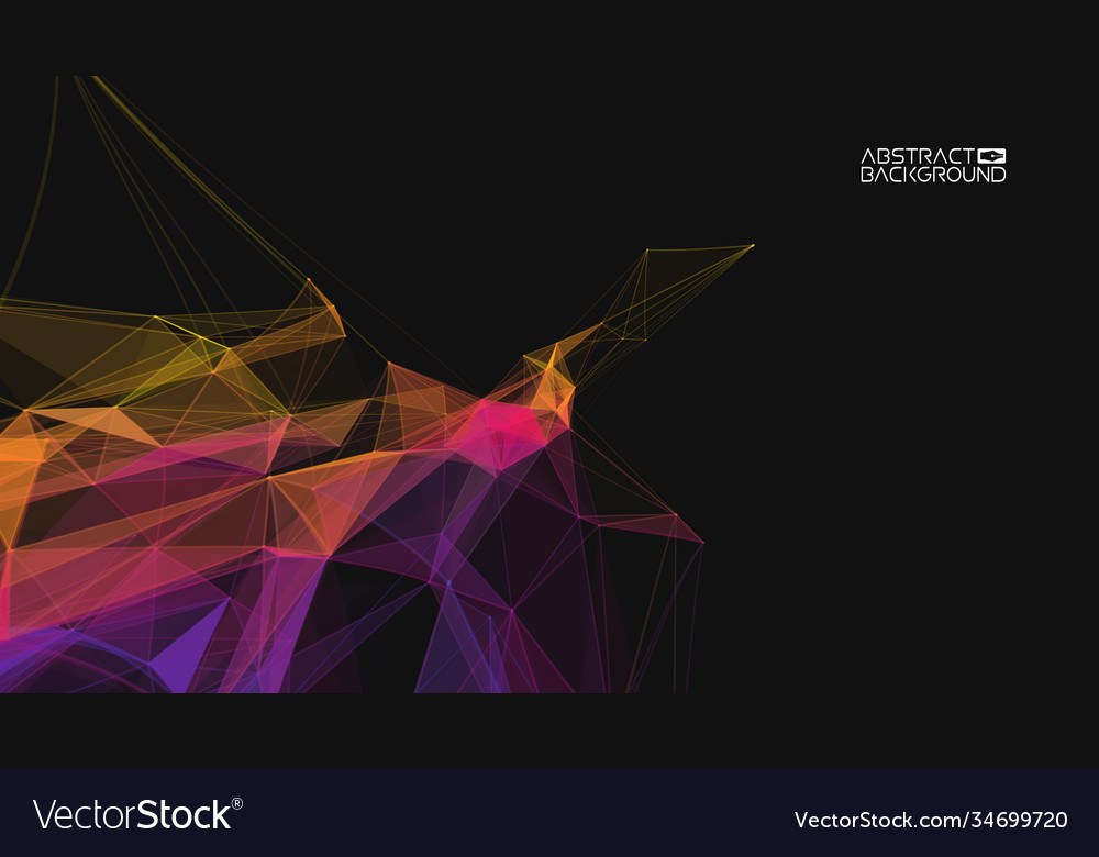 Network technology background colorful triangle Vector Image