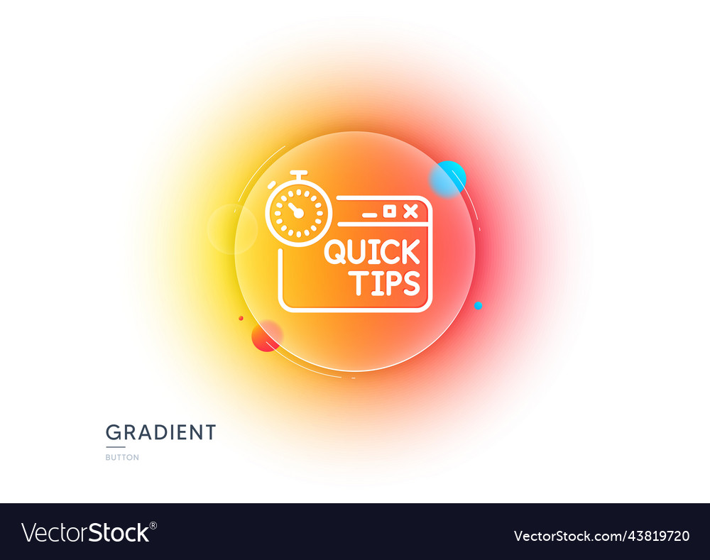 Quick tips line icon helpful tricks sign Vector Image Quick tips line icon helpful tricks sign Vector Image