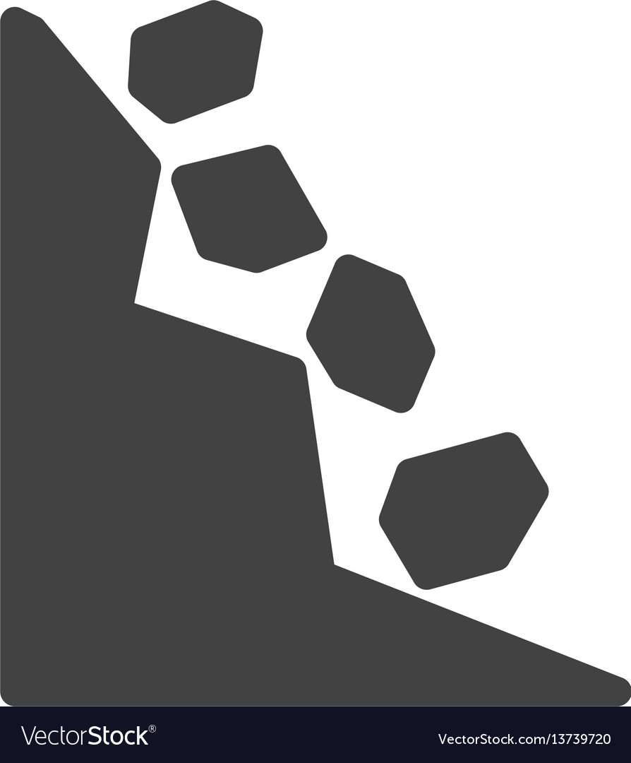 Rocks falling Royalty Free Vector Image - VectorStock