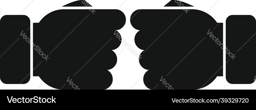 Trust partner icon simple hand deal Royalty Free Vector