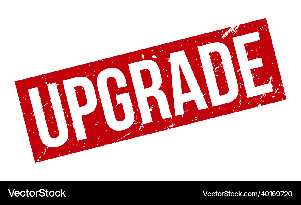Upgrade rubber stamp red rubber grunge Royalty Free Vector
