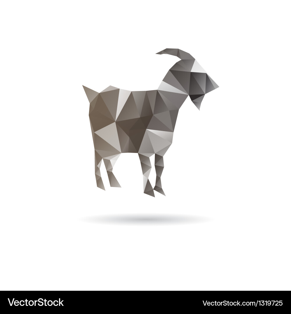 Abstract goat isolated on a white backgrounds Vector Image