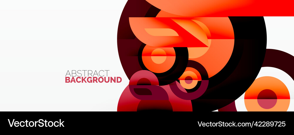 Abstract round shapes background minimalist Vector Image