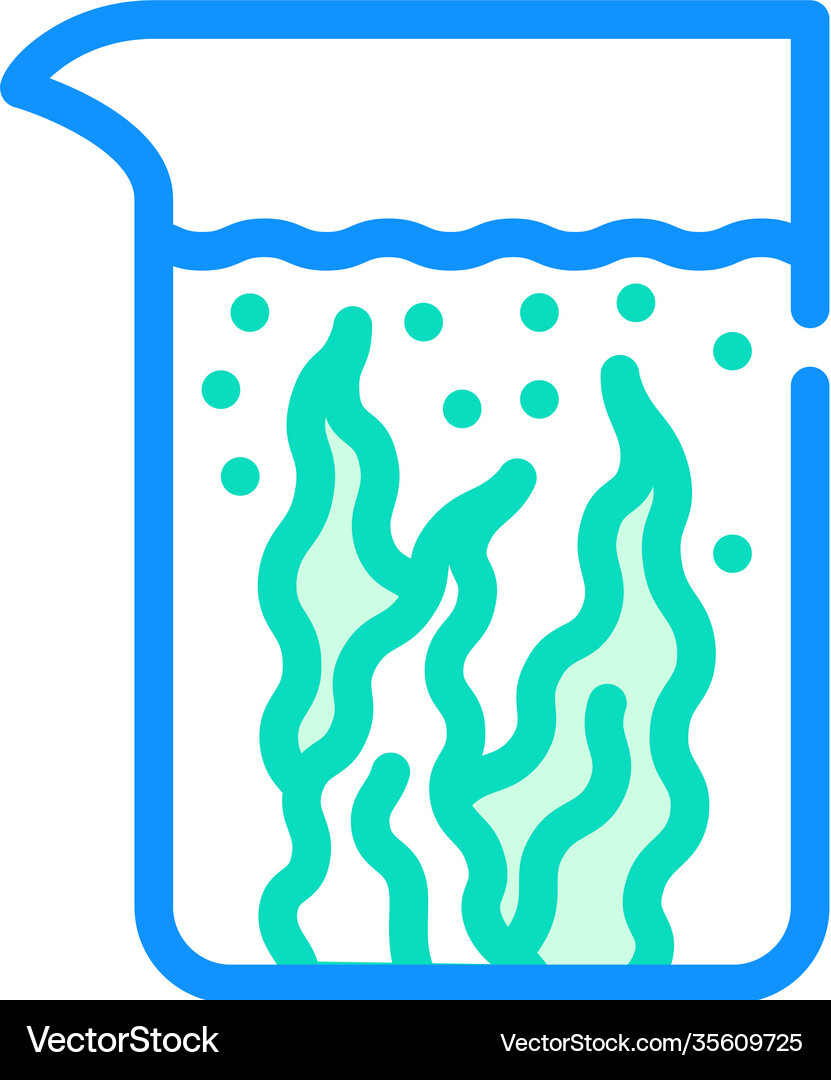 Algae cultivation for bio fuel color icon Vector Image