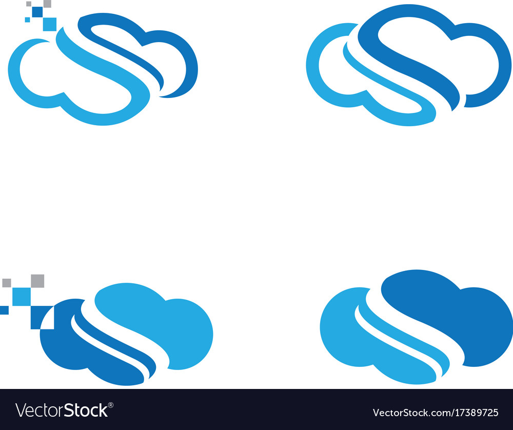 Cloud logo template Royalty Free Vector Image - VectorStock