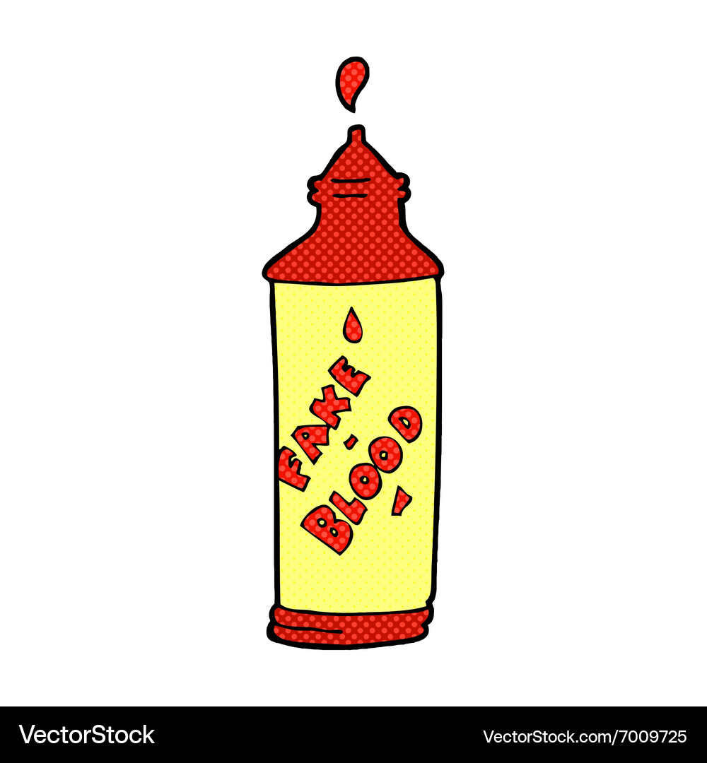 Comic cartoon fake blood Royalty Free Vector Image