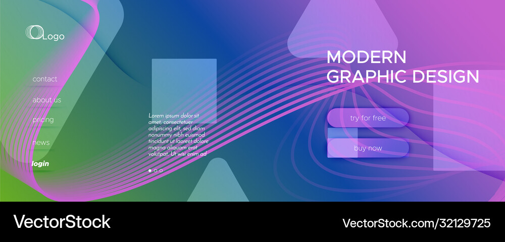 Flow geometric abstract color dynamic lines Vector Image
