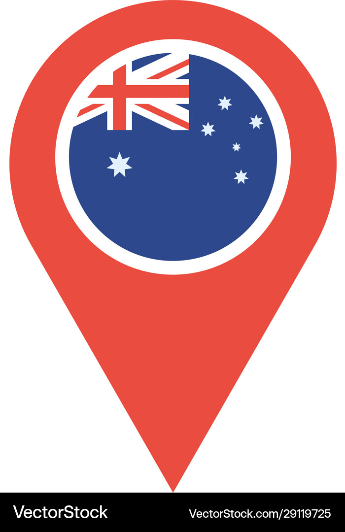 Isolated australian flag mark design Royalty Free Vector