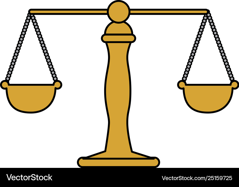 Justice balance isolated icon Royalty Free Vector Image