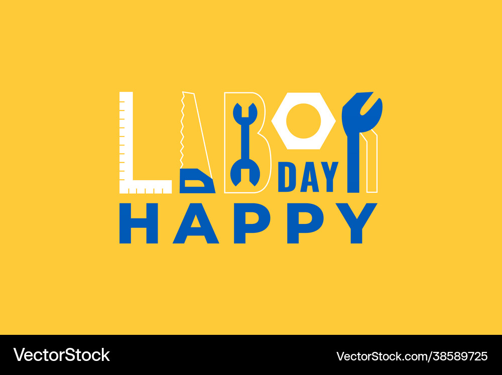 Labor day typography for usa Royalty Free Vector Image