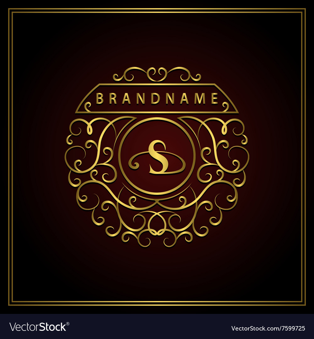 Monogram design elements graceful template Vector Image