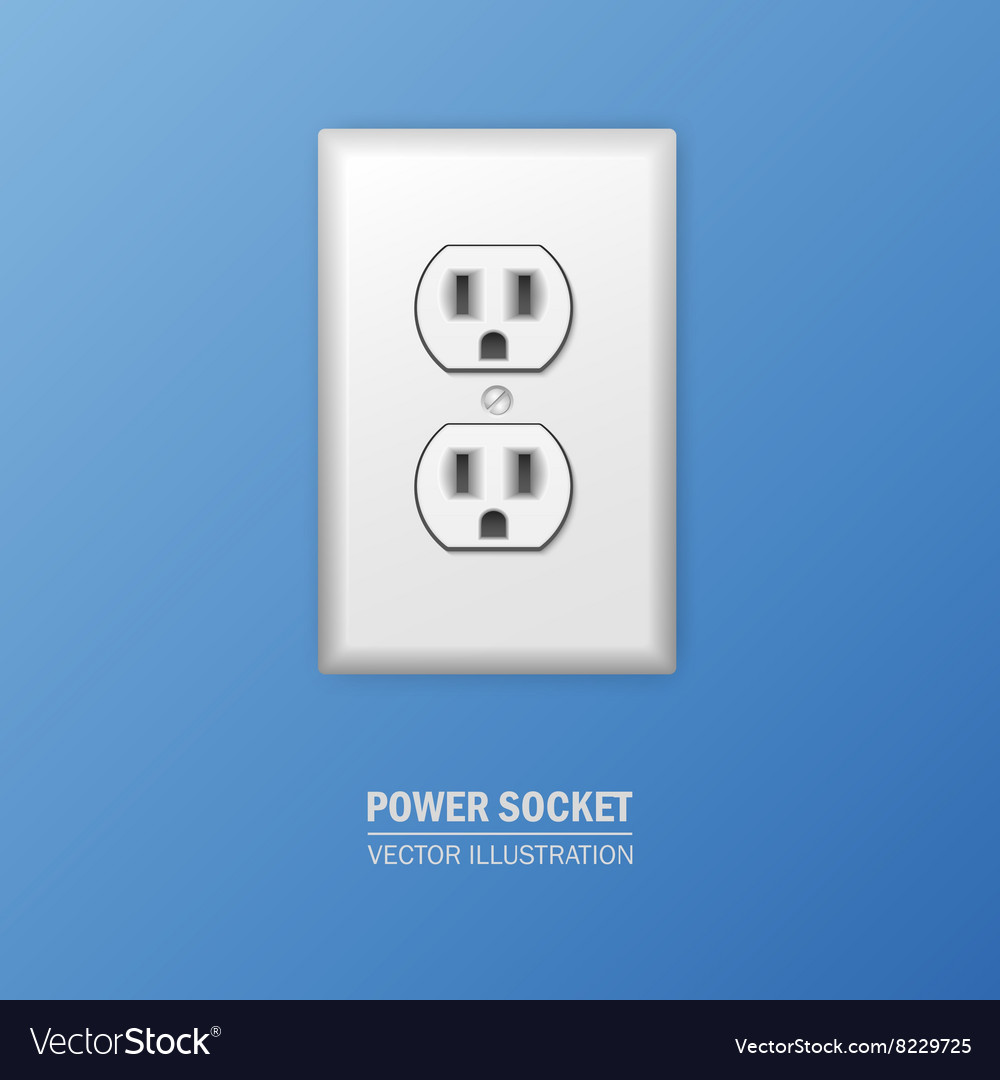 Power socket Royalty Free Vector Image - VectorStock