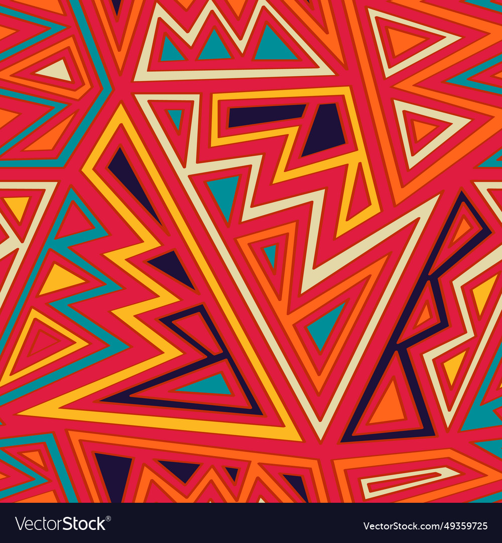 Red african geometric seamless pattern Royalty Free Vector Red african geometric seamless pattern Royalty Free Vector