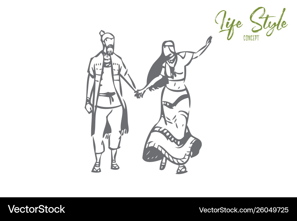 Roleplay concept sketch isolated Royalty Free Vector Image