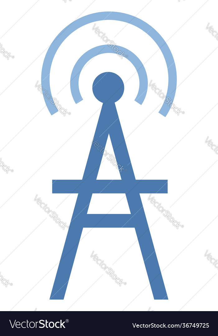 Signal antenna on a white background Royalty Free Vector