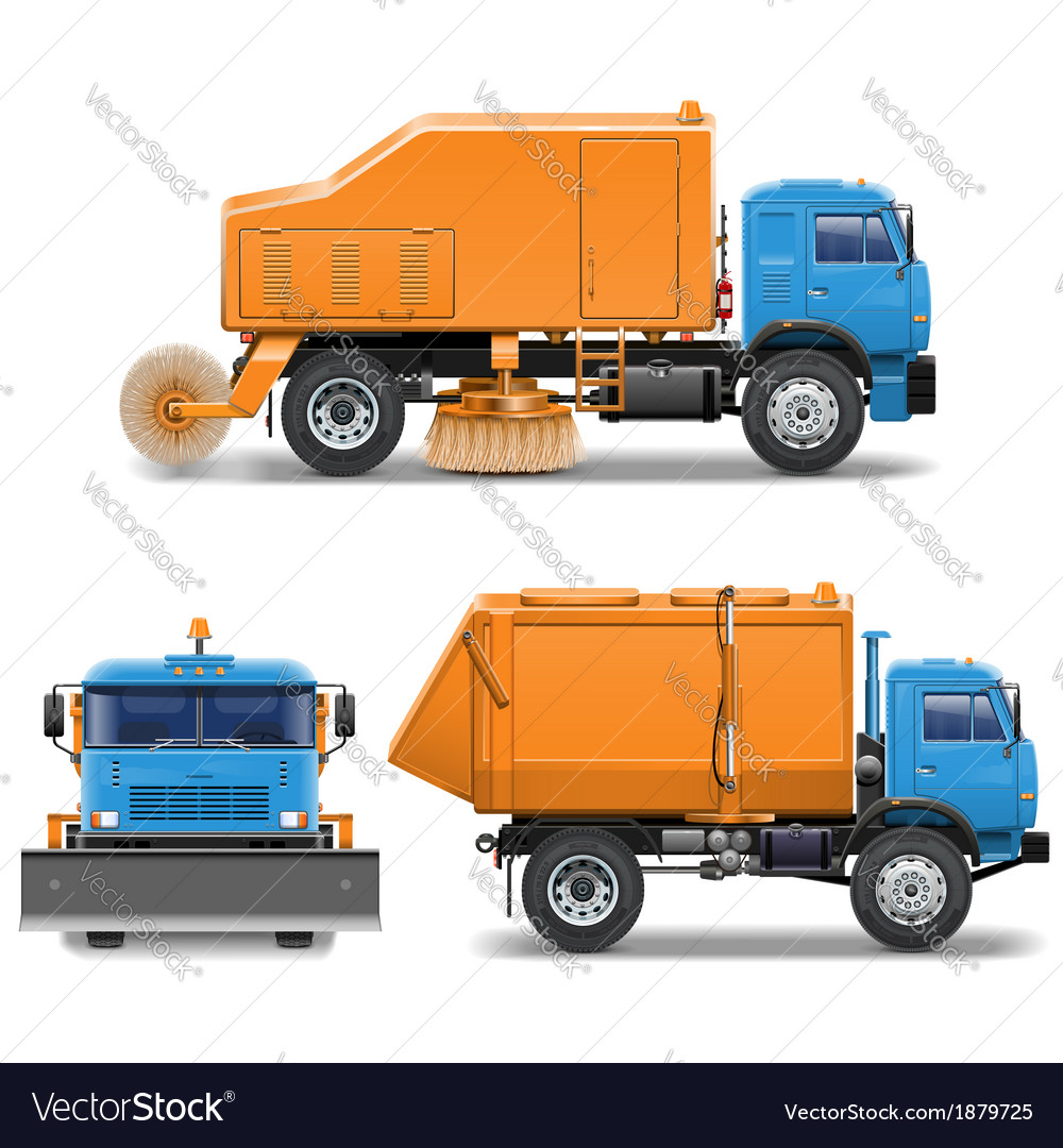 Sweeping machine Royalty Free Vector Image - VectorStock