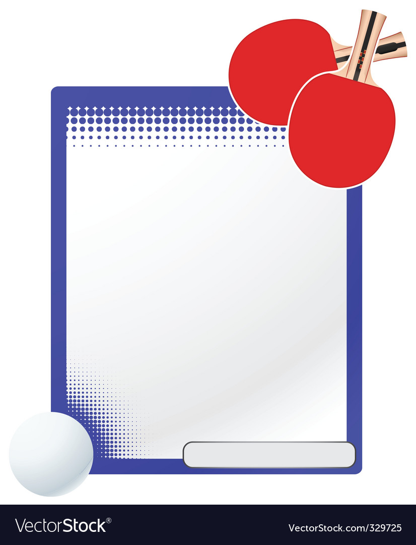 Table Tennis Template Royalty Free Vector Image