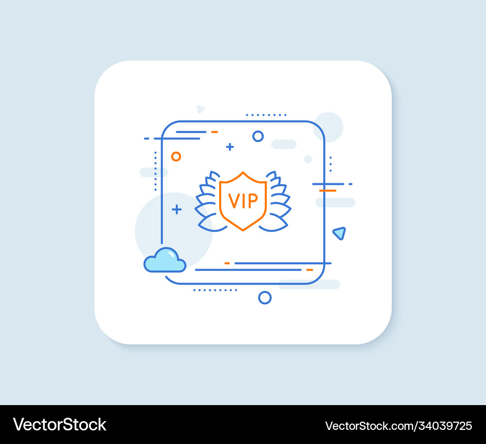 Vip security line icon very important person Vector Image
