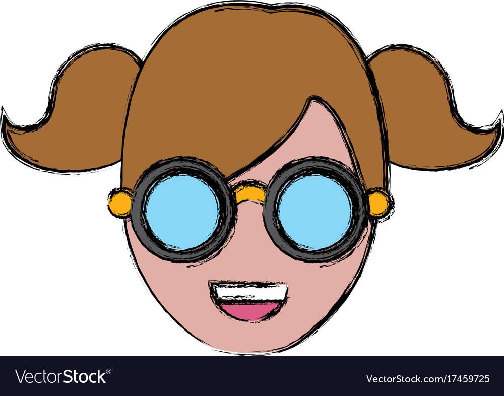 Woman smiling cartoon Royalty Free Vector Image
