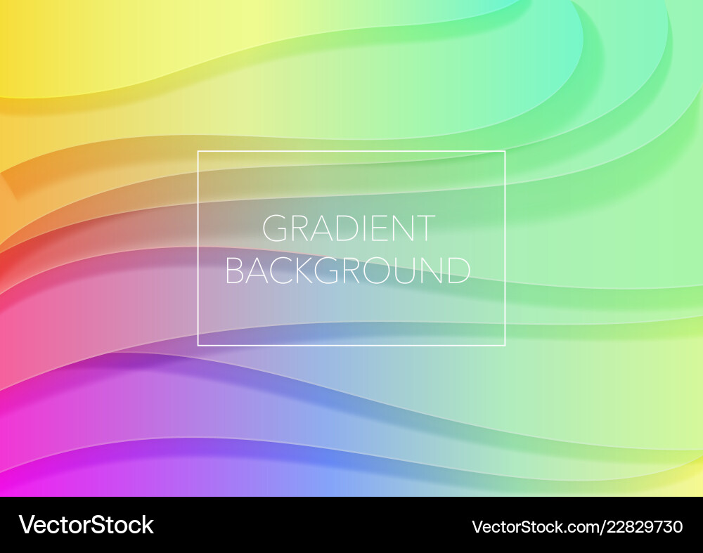 Abstract volumetric 3d gradient color paper cuted Vector Image