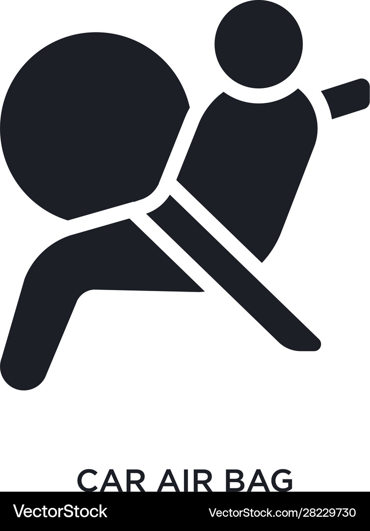 Car air bag isolated icon simple element from Vector Image