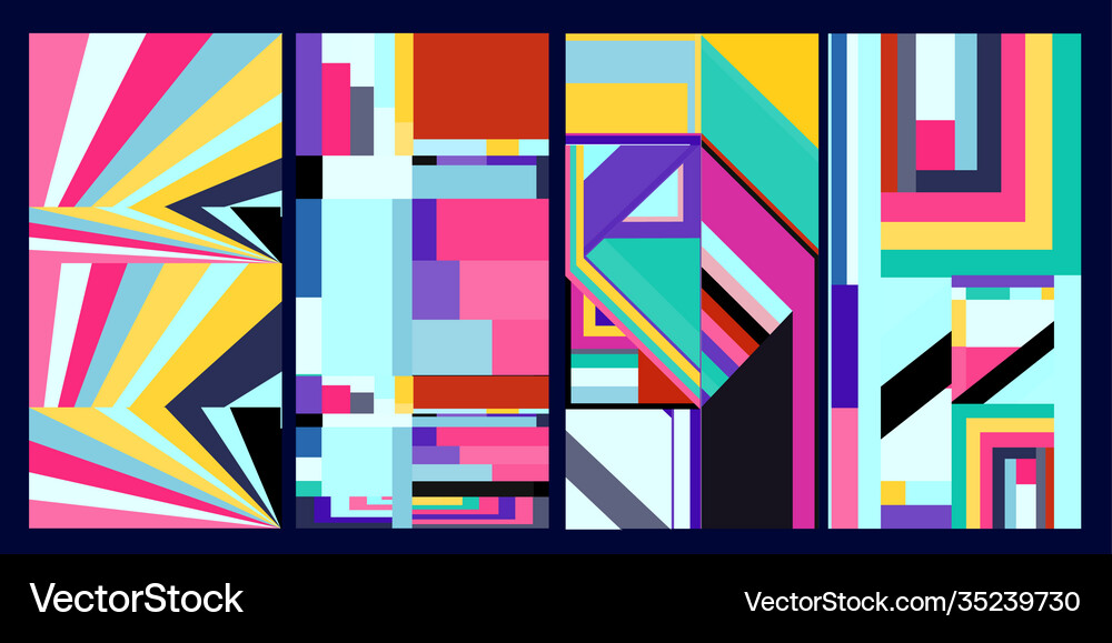 Colorful abstract liquid geometric banner Vector Image