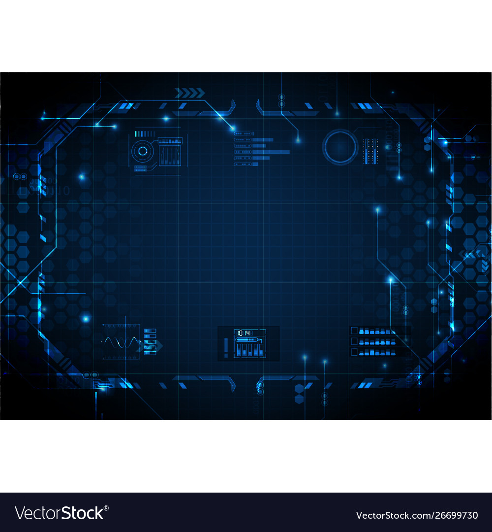 Deep light blue futuristic circuit digital Vector Image