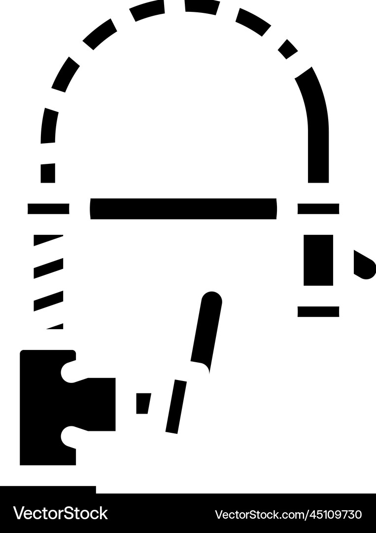 Kitchen faucet water glyph icon Royalty Free Vector Image