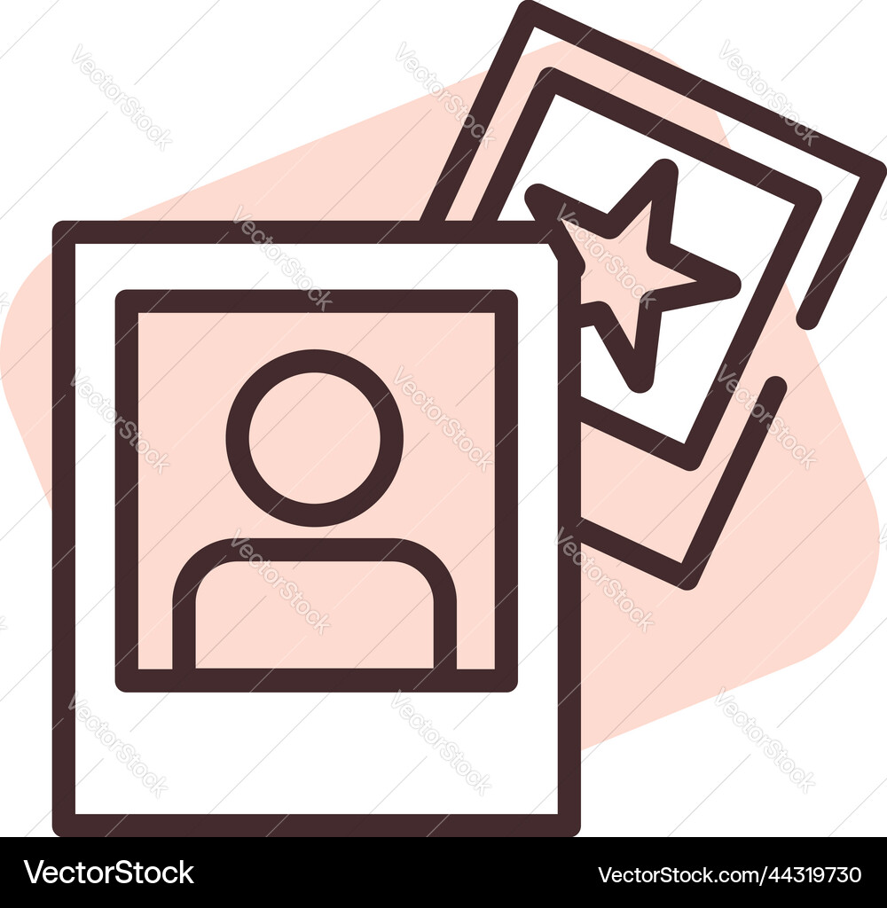 Printing photo on white background Royalty Free Vector Image