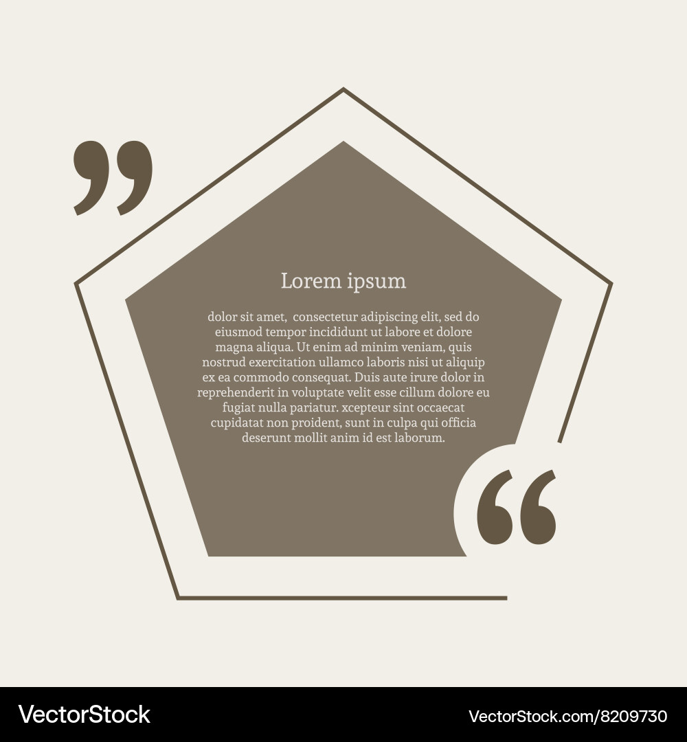 Quotation mark speech bubble Royalty Free Vector Image