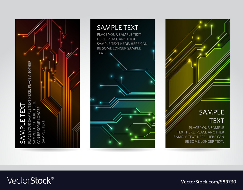 Technical banners Royalty Free Vector Image - VectorStock