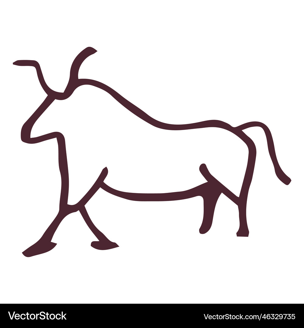 Ancient egyptian bull symbol Royalty Free Vector Image