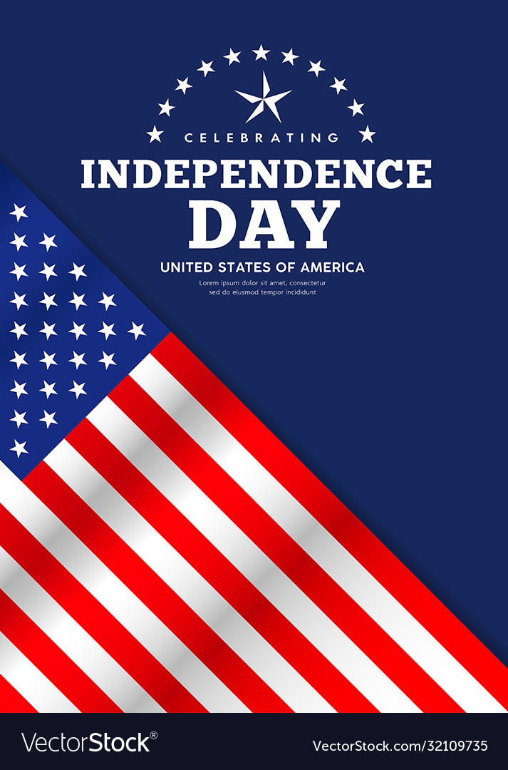 Celebration flag america independence day poster Vector Image