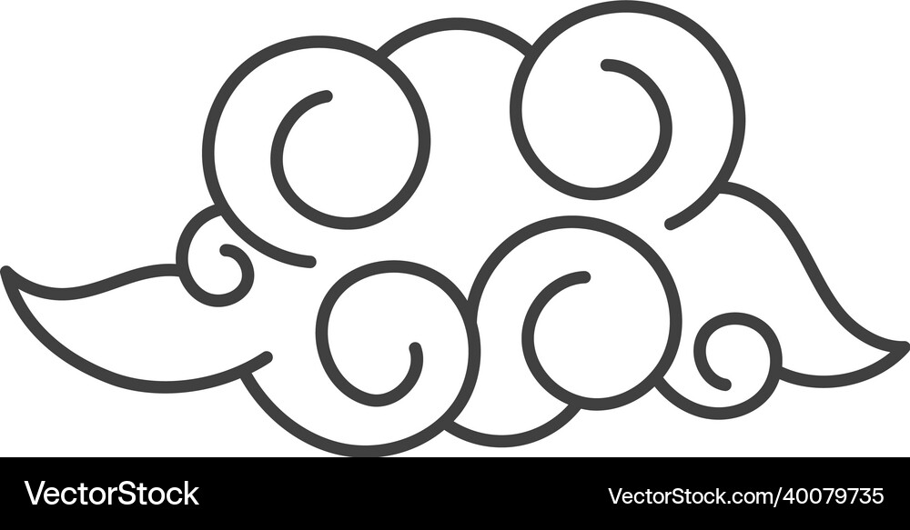 Cloud icon traditional chinese festive sky Vector Image
