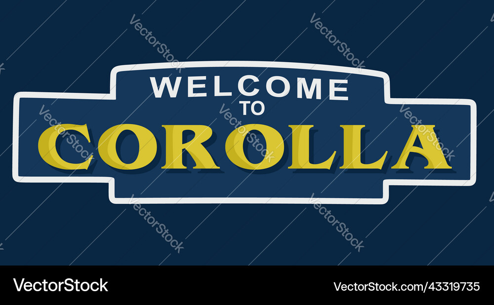 Corolla north carolina with best quality Vector Image