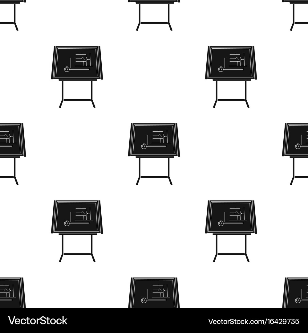 Drawing board icon in black style isolated Vector Image