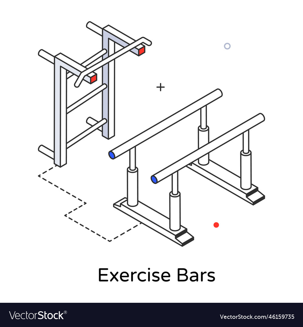 Exercise bars Royalty Free Vector Image - VectorStock