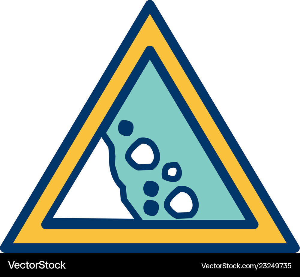 Falling rock icon Royalty Free Vector Image - VectorStock