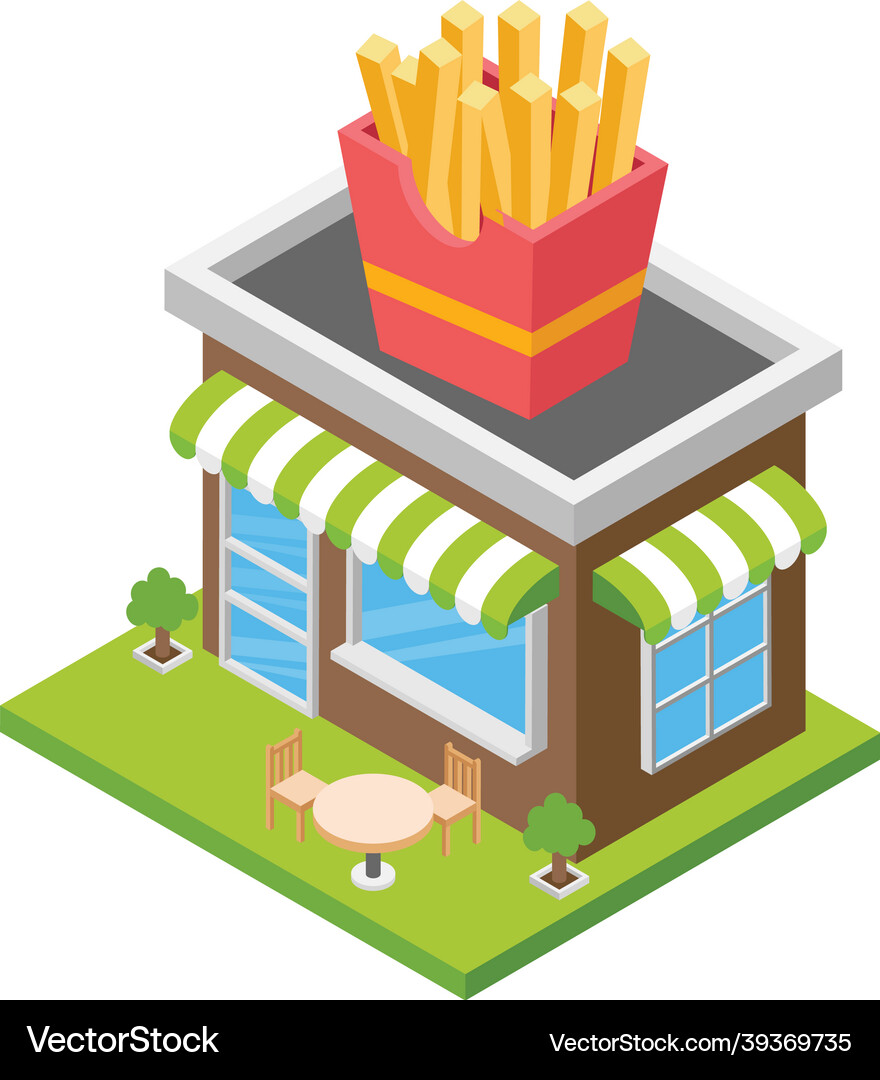Fast food shop Royalty Free Vector Image - VectorStock