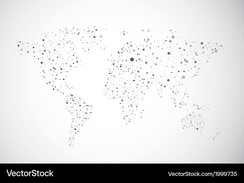 Global connection of cells Royalty Free Vector Image