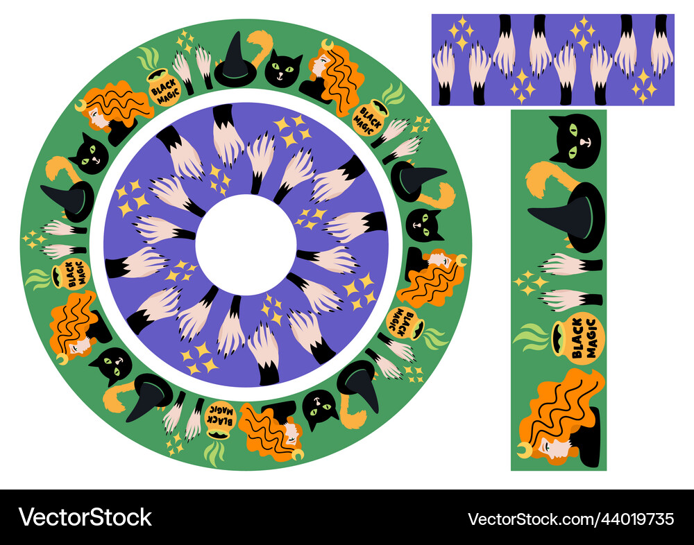 Halloween of frames pattern Royalty Free Vector Image