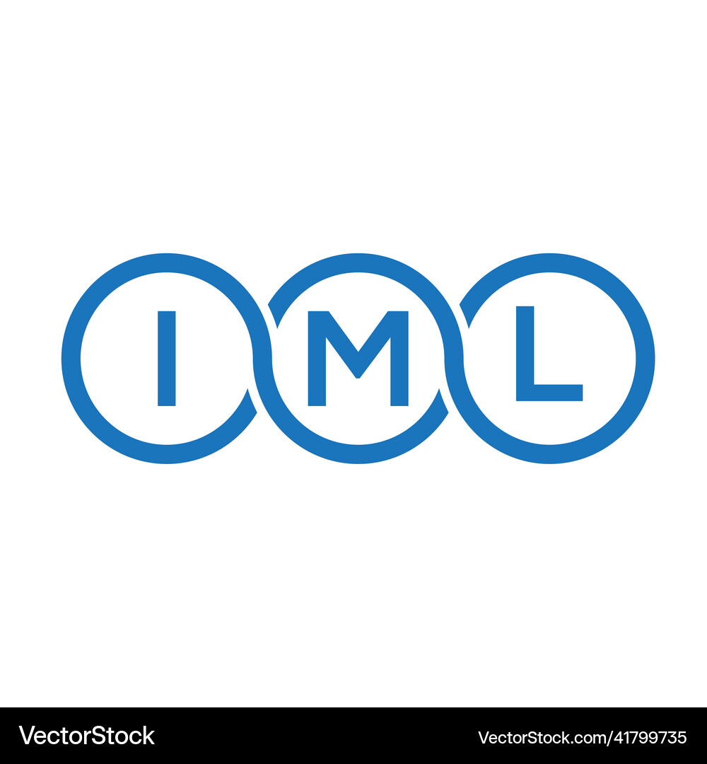 Iml letter logo design on white background Vector Image