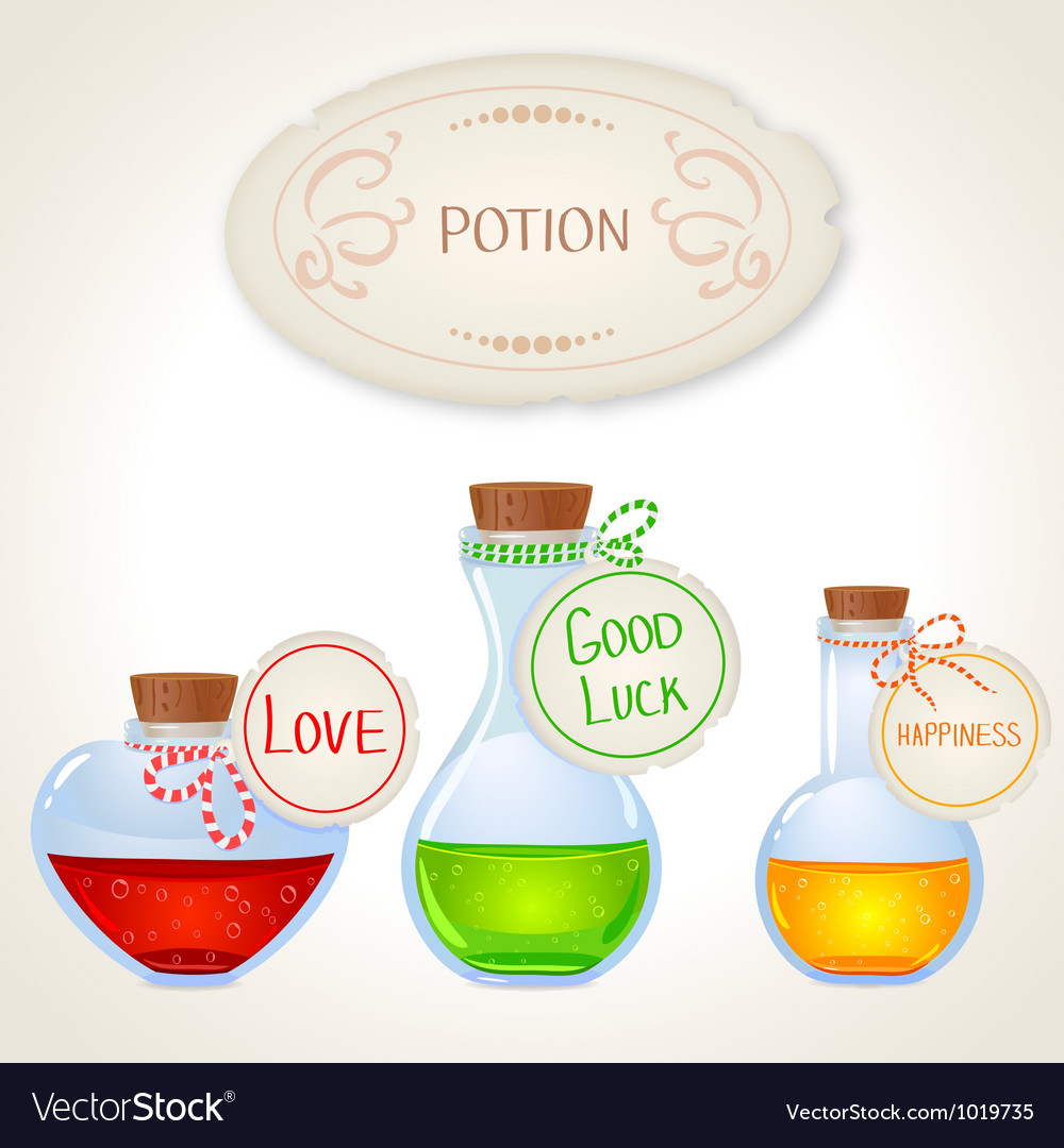 Potion set Royalty Free Vector Image - VectorStock