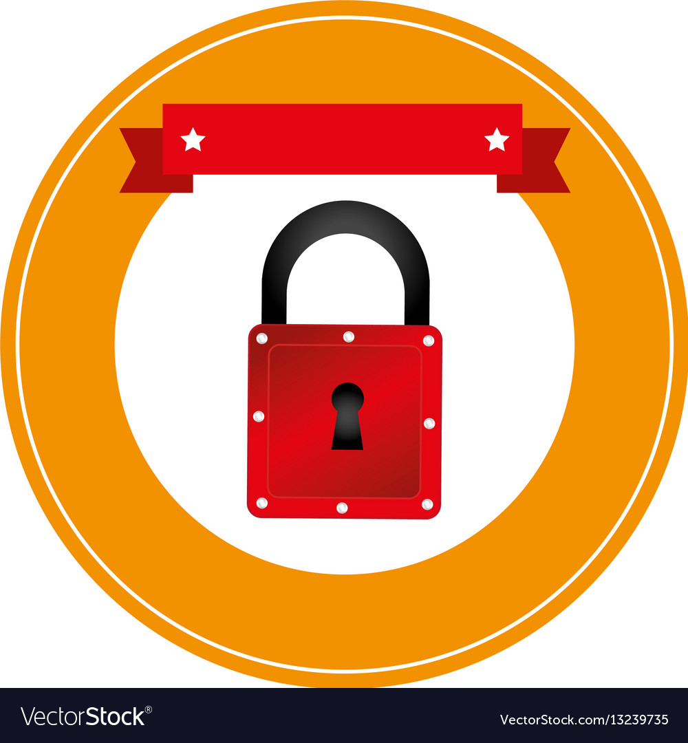 Safe secure padlock icon Royalty Free Vector Image