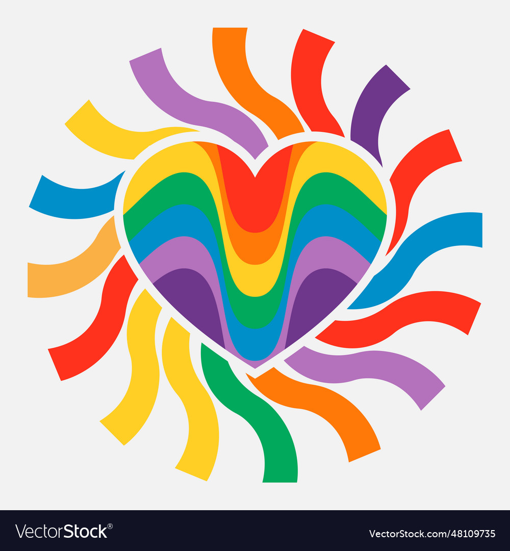 Shining and colorful heart symbol Royalty Free Vector Image
