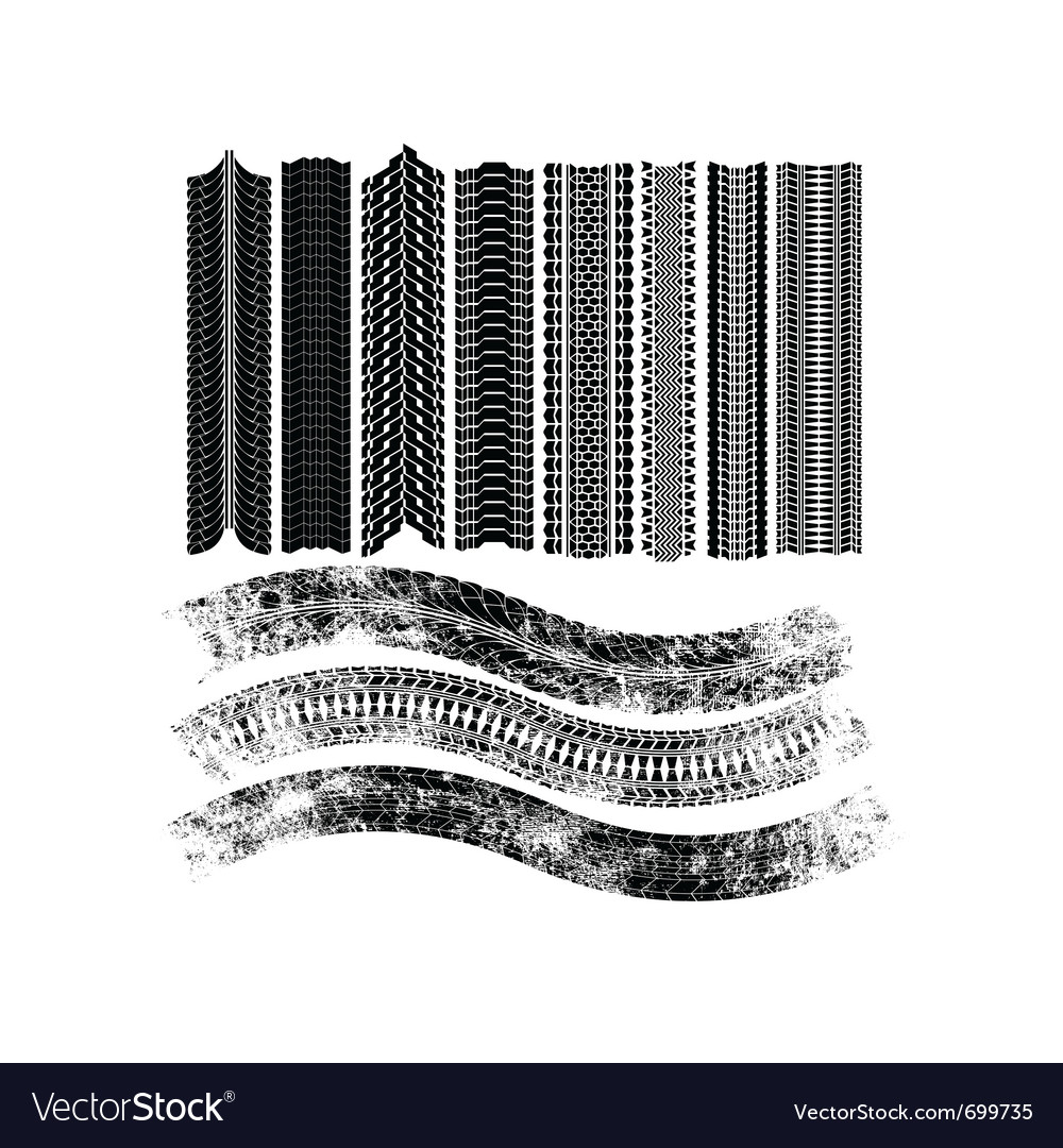 Tire patterns Royalty Free Vector Image - VectorStock